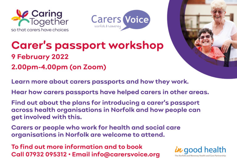 Carer's passport workshop - Caring Together Charity Carer's passport workshop - Caring Together Charity
